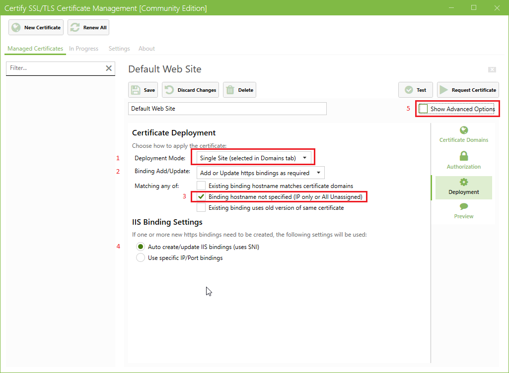 Obtaining a Server Certificate from Let's Encrypt Using Certify The Web ...