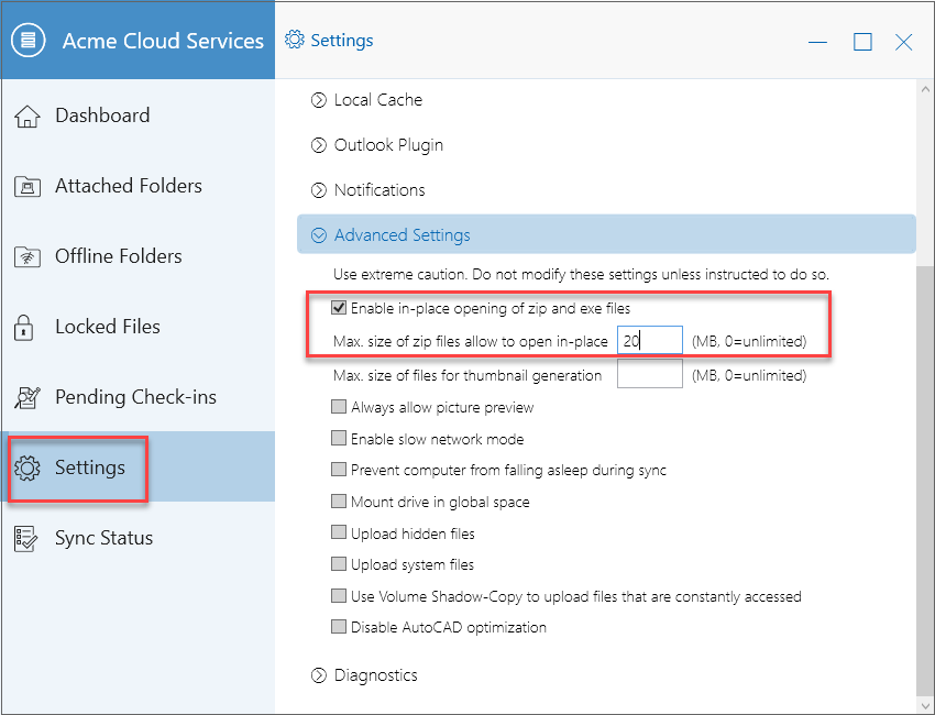 How to open zip/exe file in Windows Client? – Gladinet