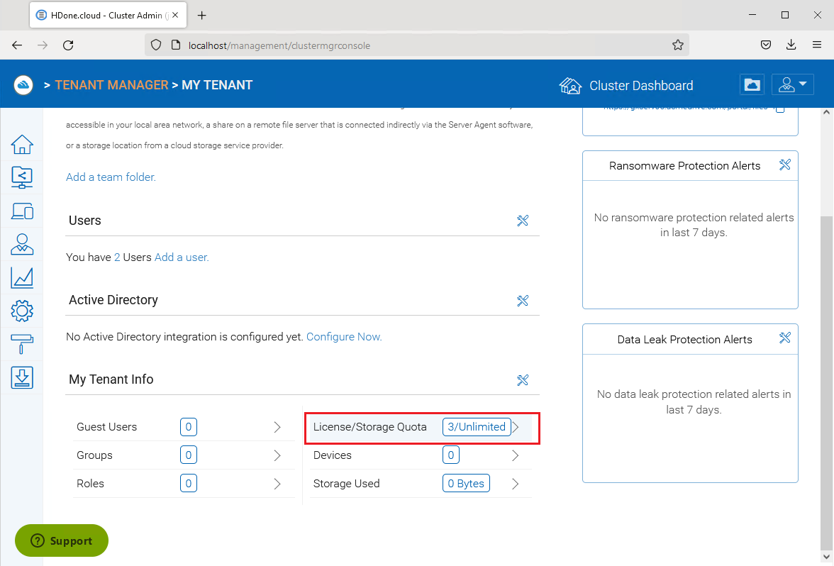 How to manage self hosted licenses – Gladinet